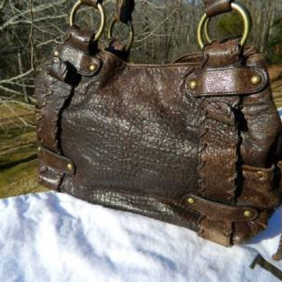 Kooba | Bags | Kooba Brown Distressed Pebbled Leather Sienna Handbag ...